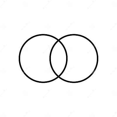 Intersection of Two Sets and Venn Diagrams in Set Theory. Stock Vector ...