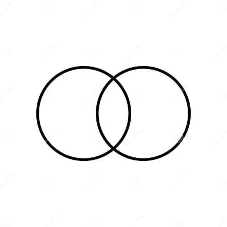 Intersection of Two Sets and Venn Diagrams in Set Theory. Stock Vector ...
