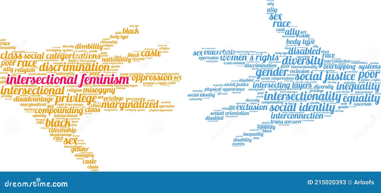 Intersectional Feminism Word Cloud Vector Illustration | CartoonDealer ...