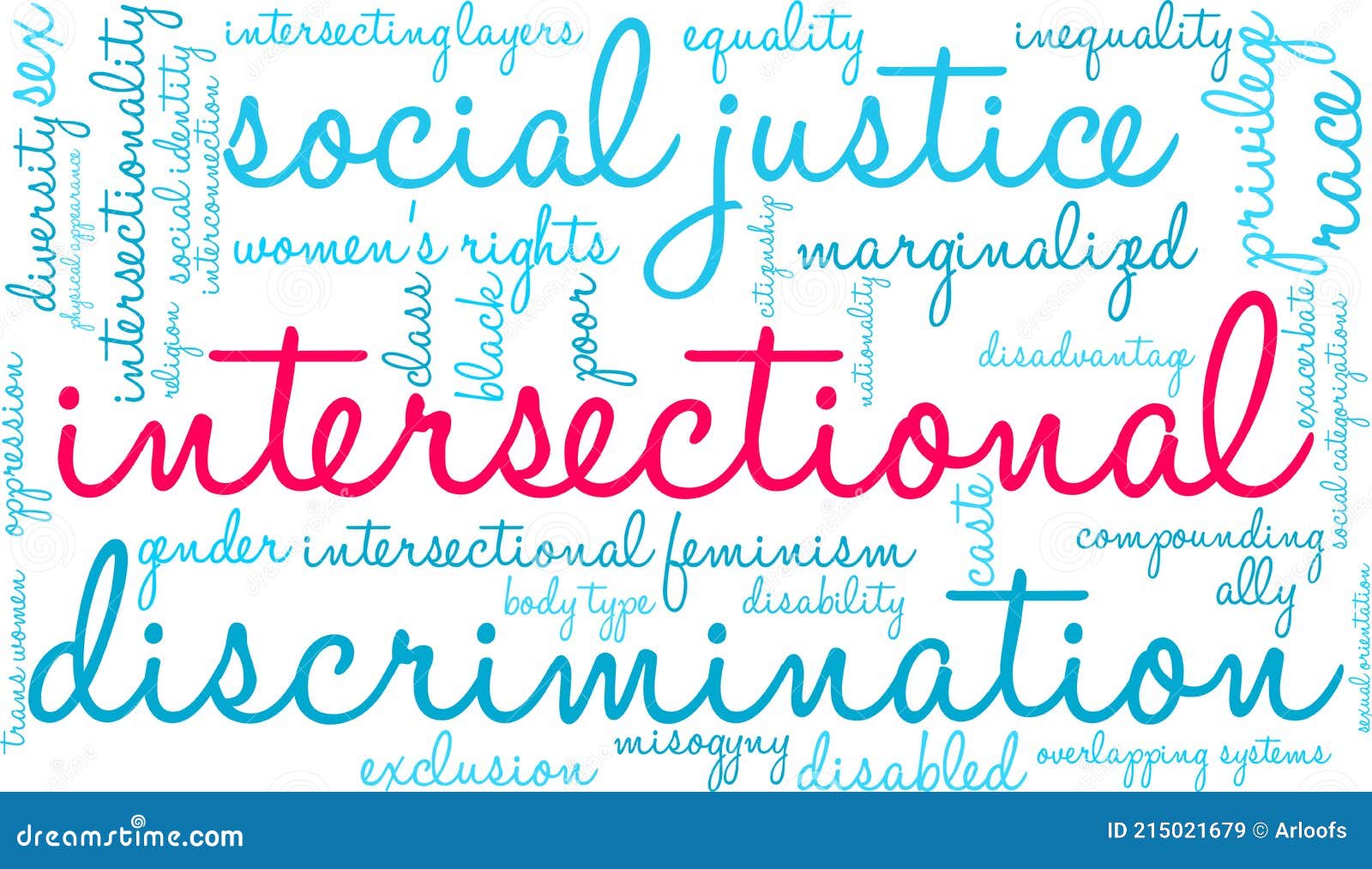 Intersectional Word Cloud stock vector. Illustration of disabled ...