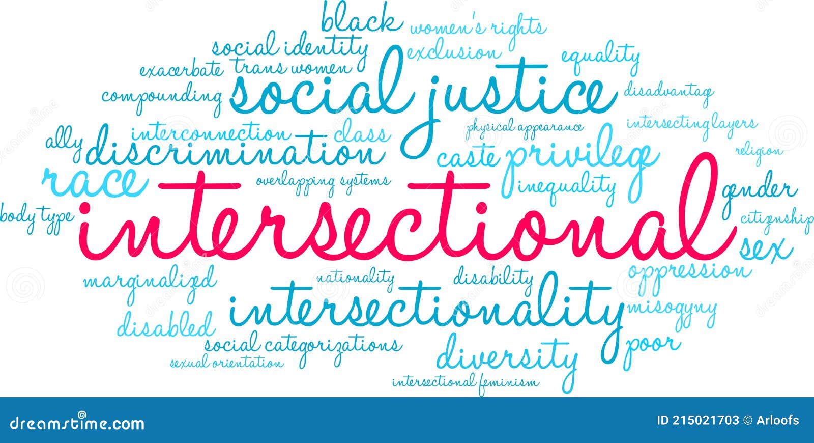 Intersectional Word Cloud stock vector. Illustration of gender - 215021703
