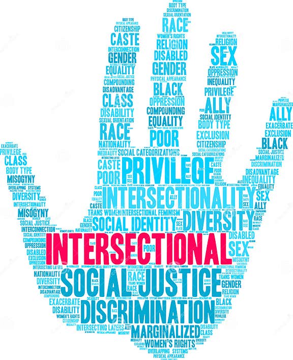 Intersectional Word Cloud stock vector. Illustration of class - 215021477