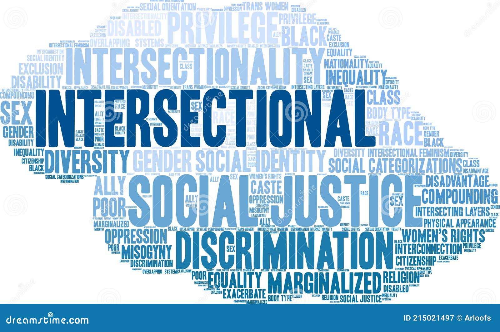 Intersectional Word Cloud stock vector. Illustration of intersecting ...
