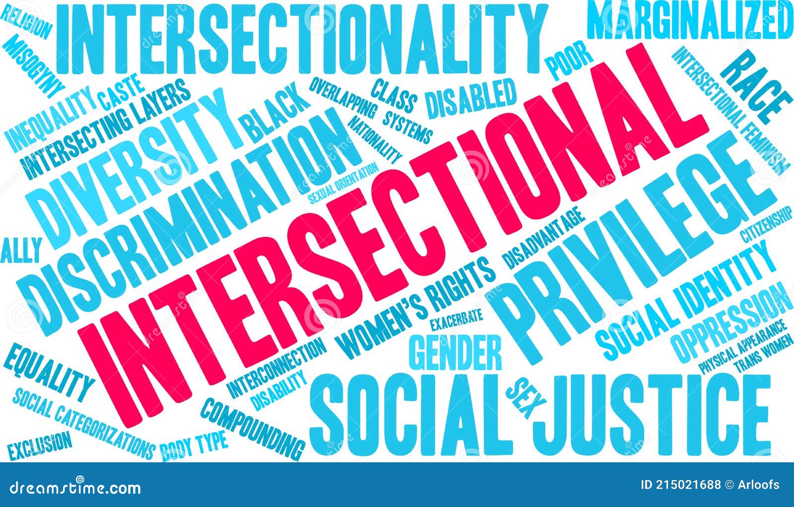 Intersectional Word Cloud stock vector. Illustration of intersecting ...