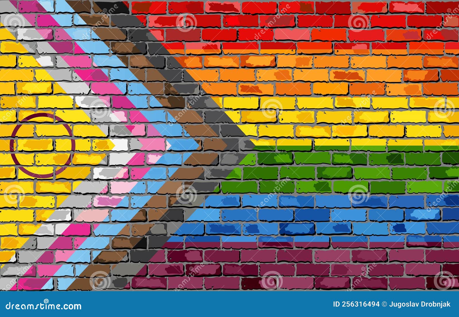 Intersex-inclusive Redesign of the Progress Pride Flag Stock Vector ...