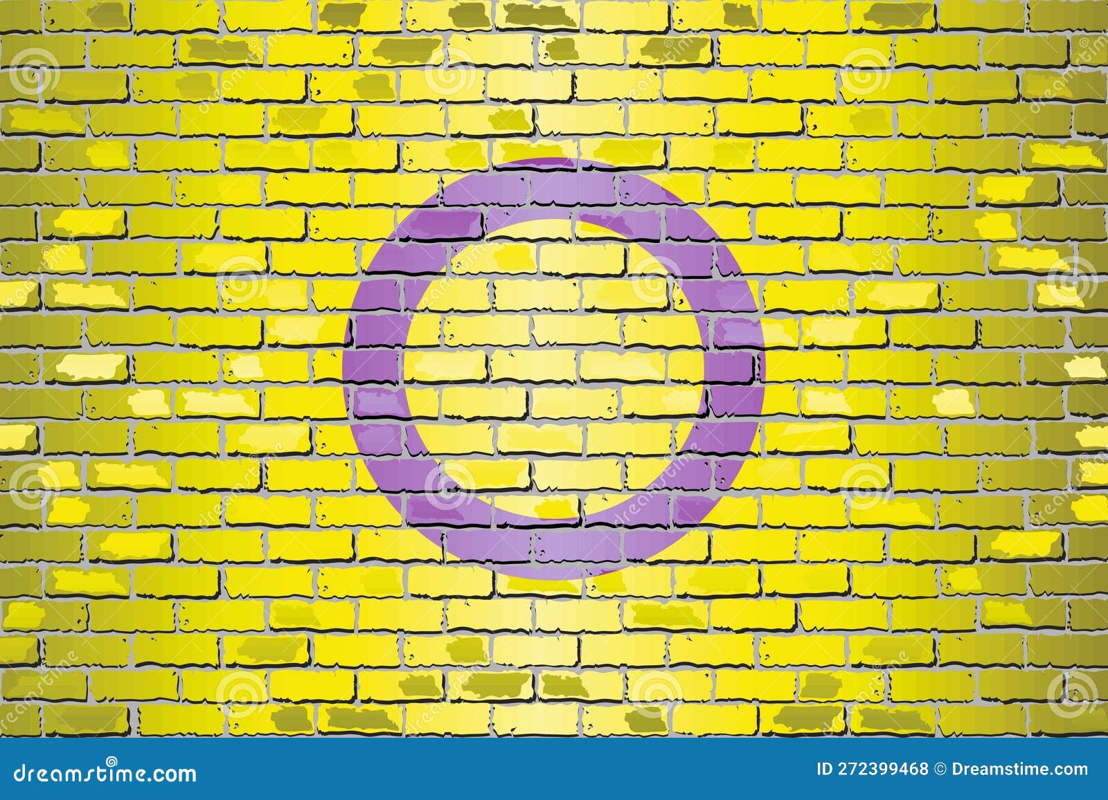 Intersex Pride Flag On A Brick Wall Stock Vector Illustration Of