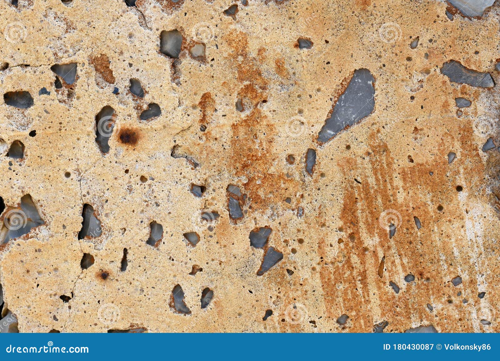 Interspersed Quartz Stones in a Concrete Structure Stock Image - Image ...