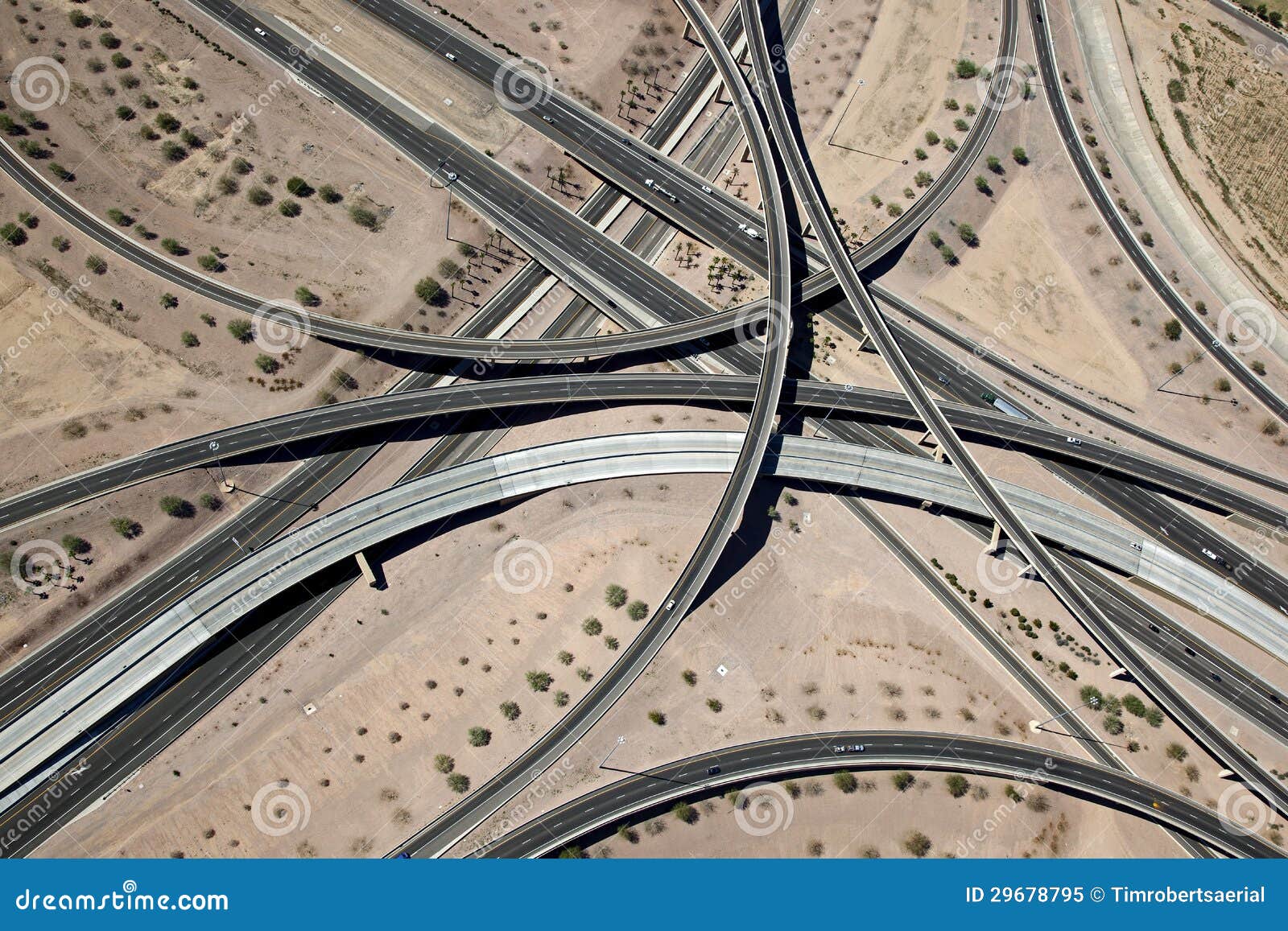 Interstate 10 and Loop 202 San Tan Interchange Stock Image - Image of ...