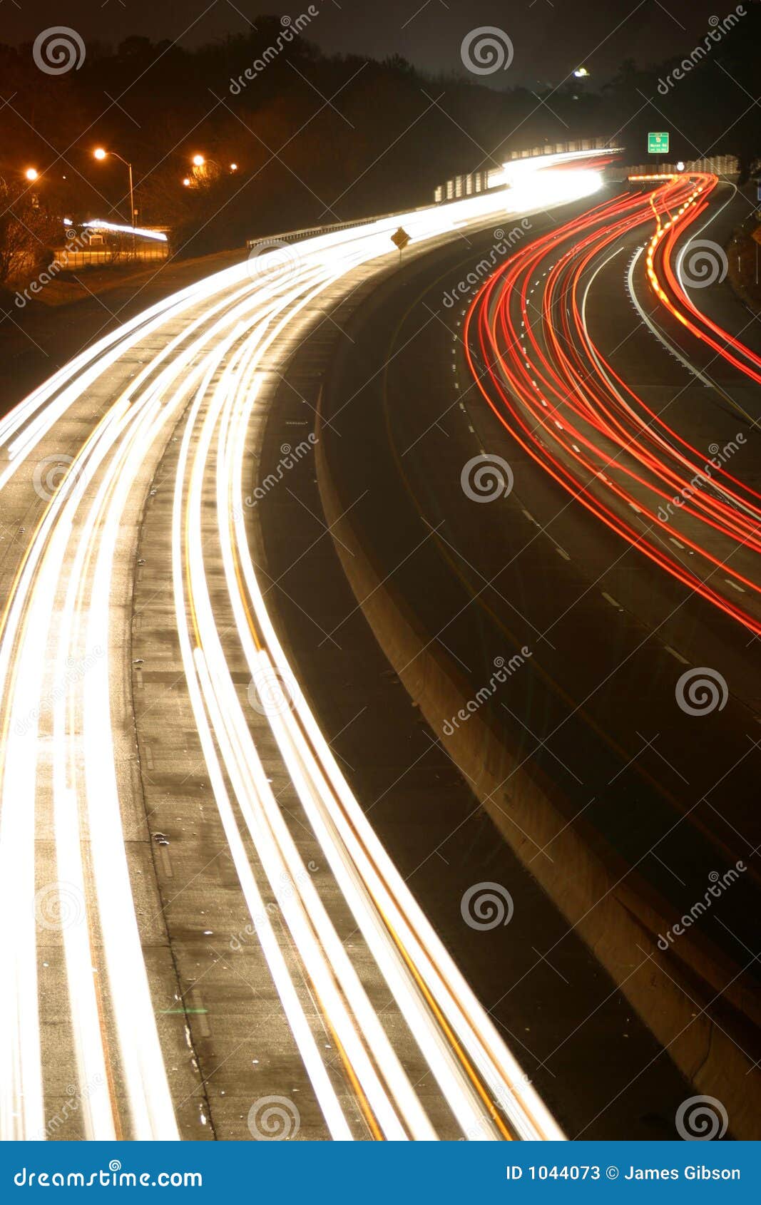 Interstate stock image. Image of headlights, road, automobile - 1044073