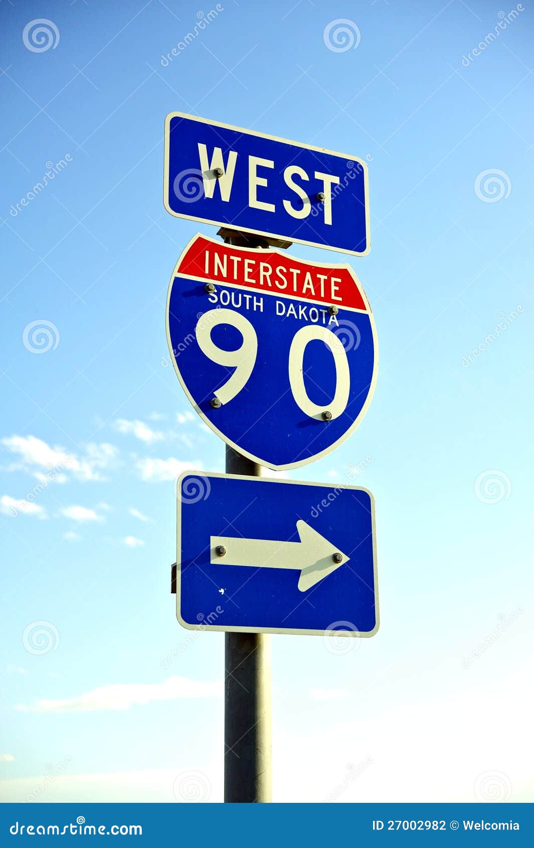 Interstate 90 West stock photo. Image of rule, traveling - 27002982