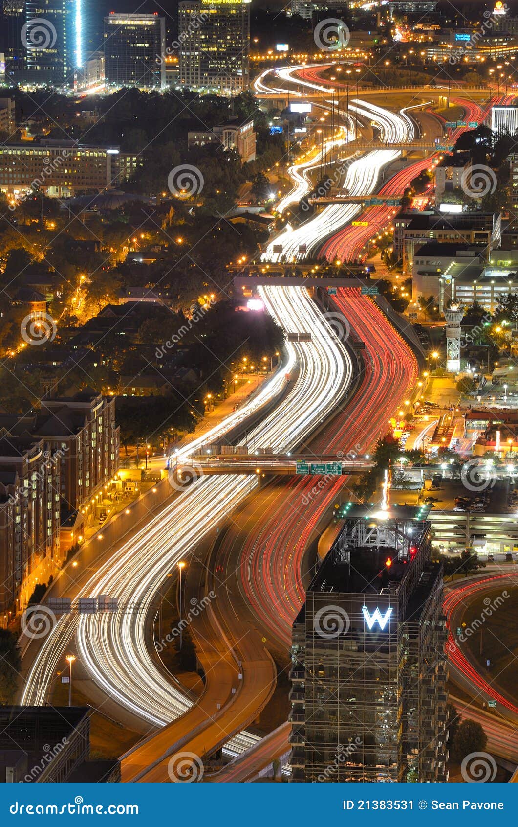 Interstate in Atlanta editorial photo. Image of view - 21383531