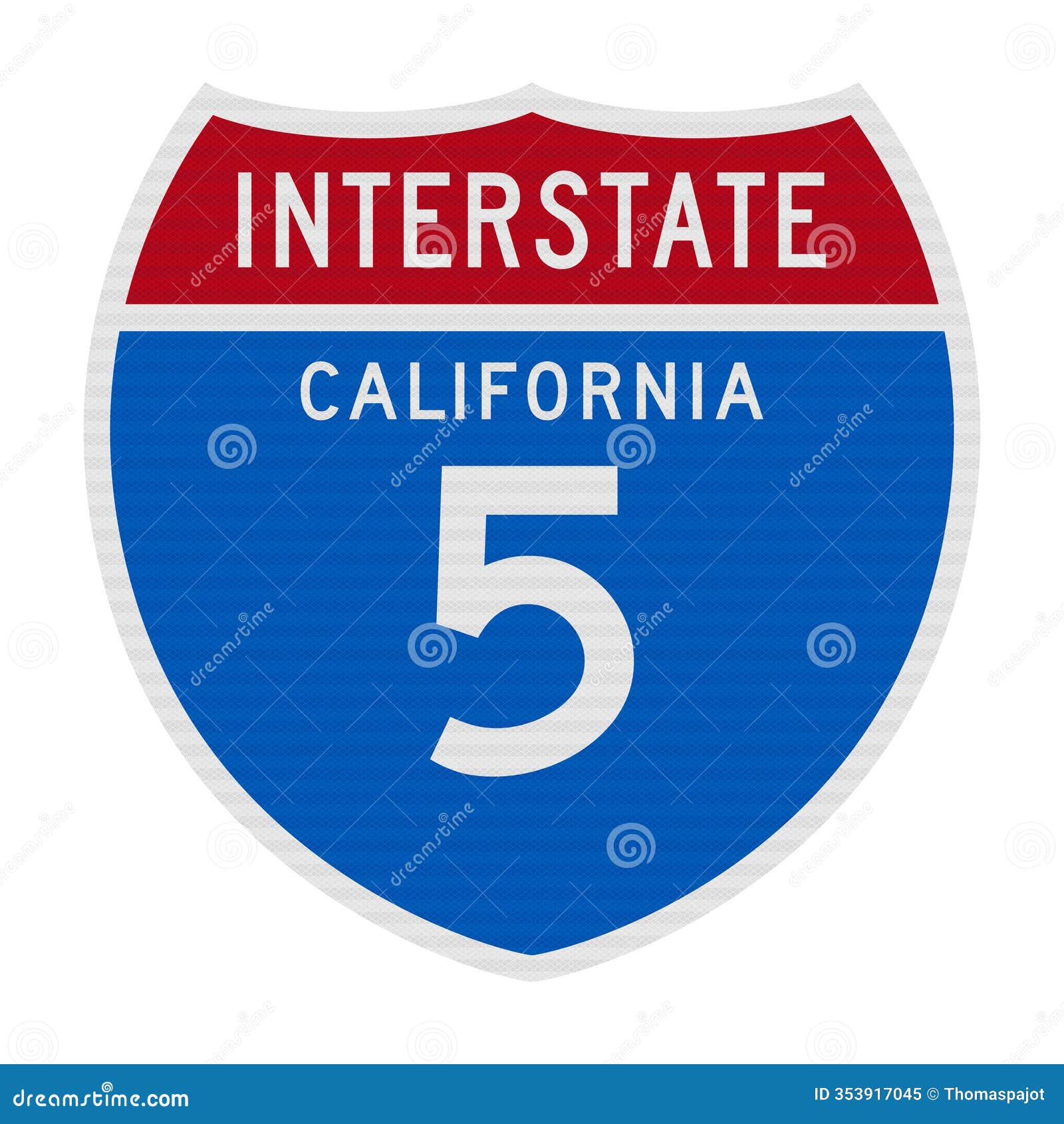 California Interstate Highway Map Cartoon Vector | CartoonDealer.com ...