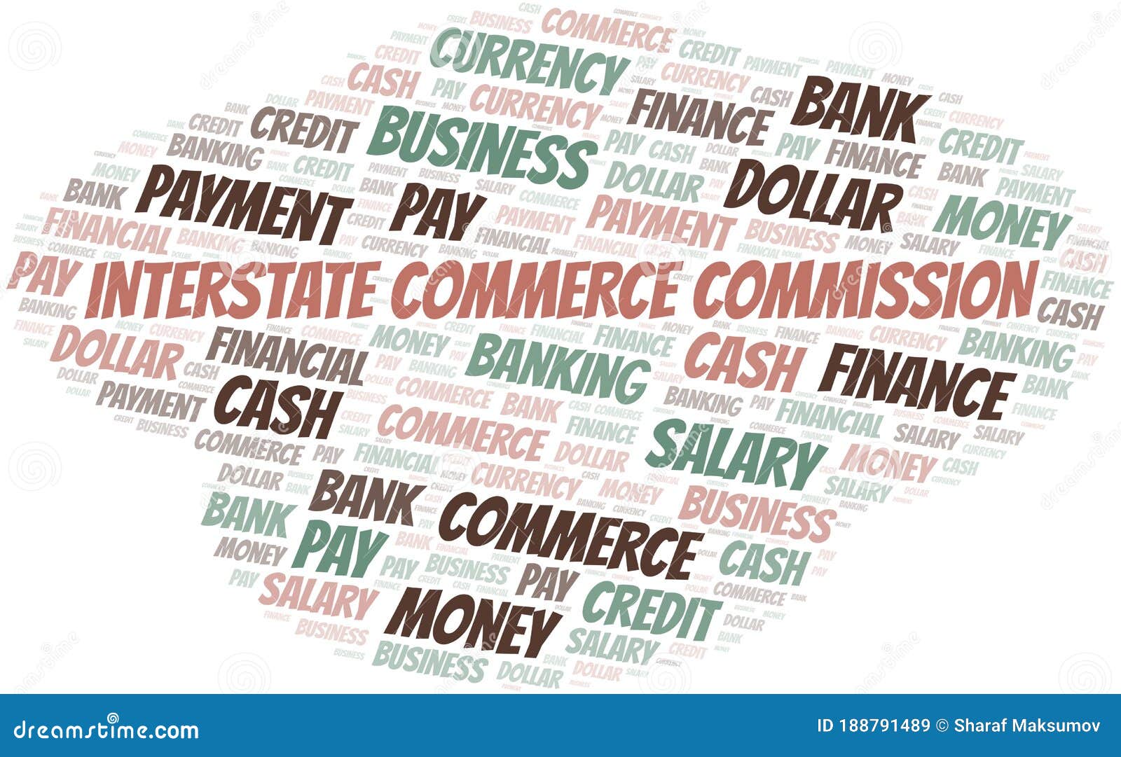Interstate Commerce Commission Typography Vector Word Cloud. Stock ...