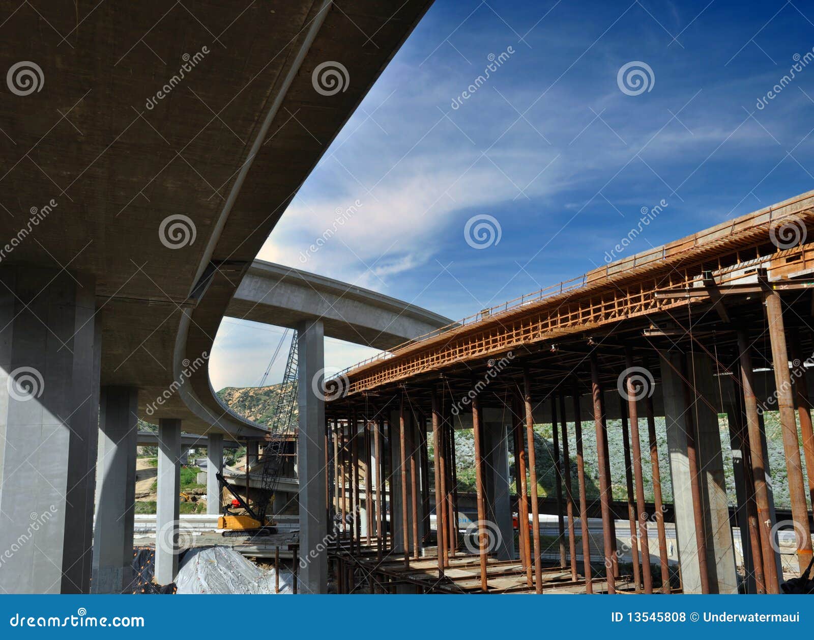 Interstate Construction stock photo. Image of pillars - 13545808