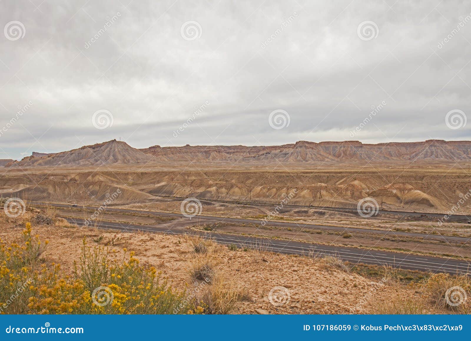Interstate 70, the Utah Desert Highway Stock Image - Image of clouds ...