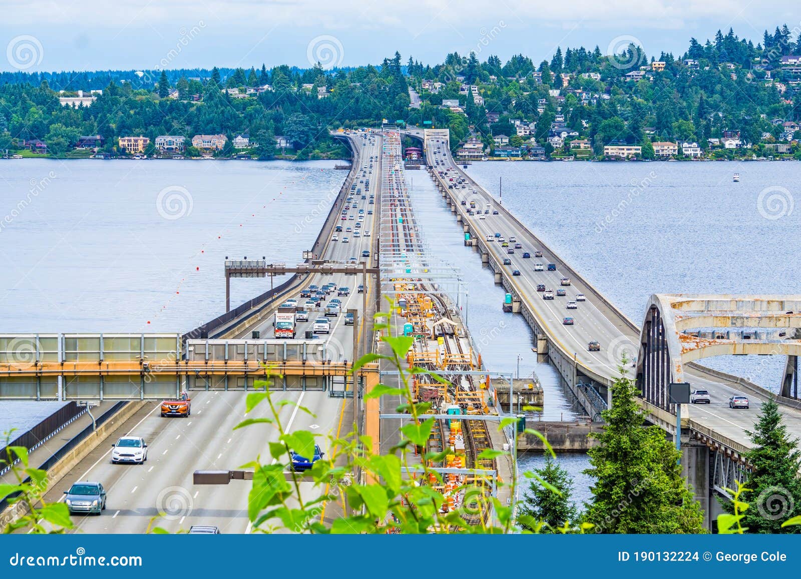 Seattle Floating Bridges 7 stock photo. Image of architecture - 190132224