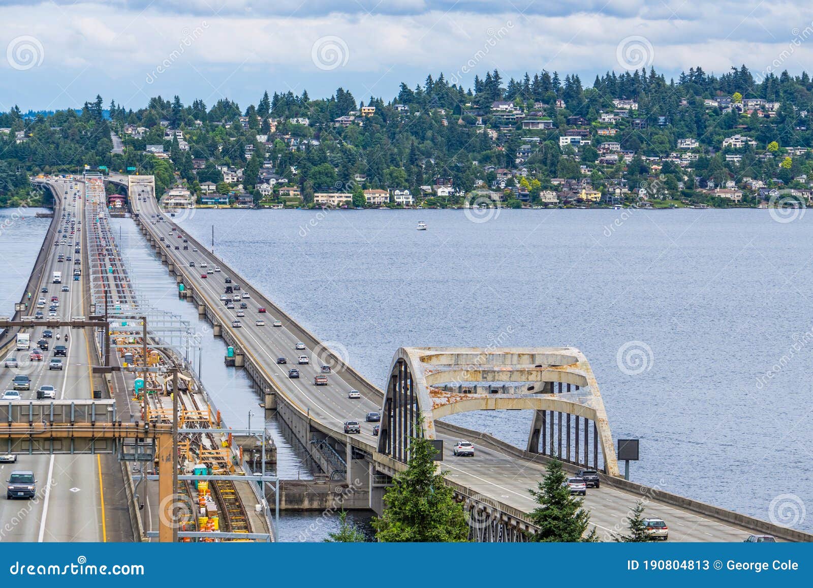 Seattle Floating Bridges 11 Stock Image - Image of lake, pacific: 190804813