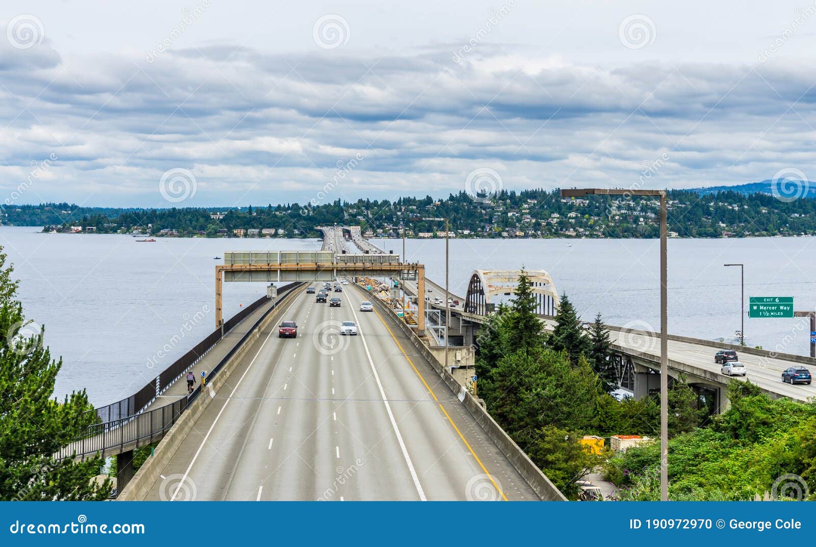 Seattle Floating Bridges Panorama 3 Stock Photo - Image of architecture ...