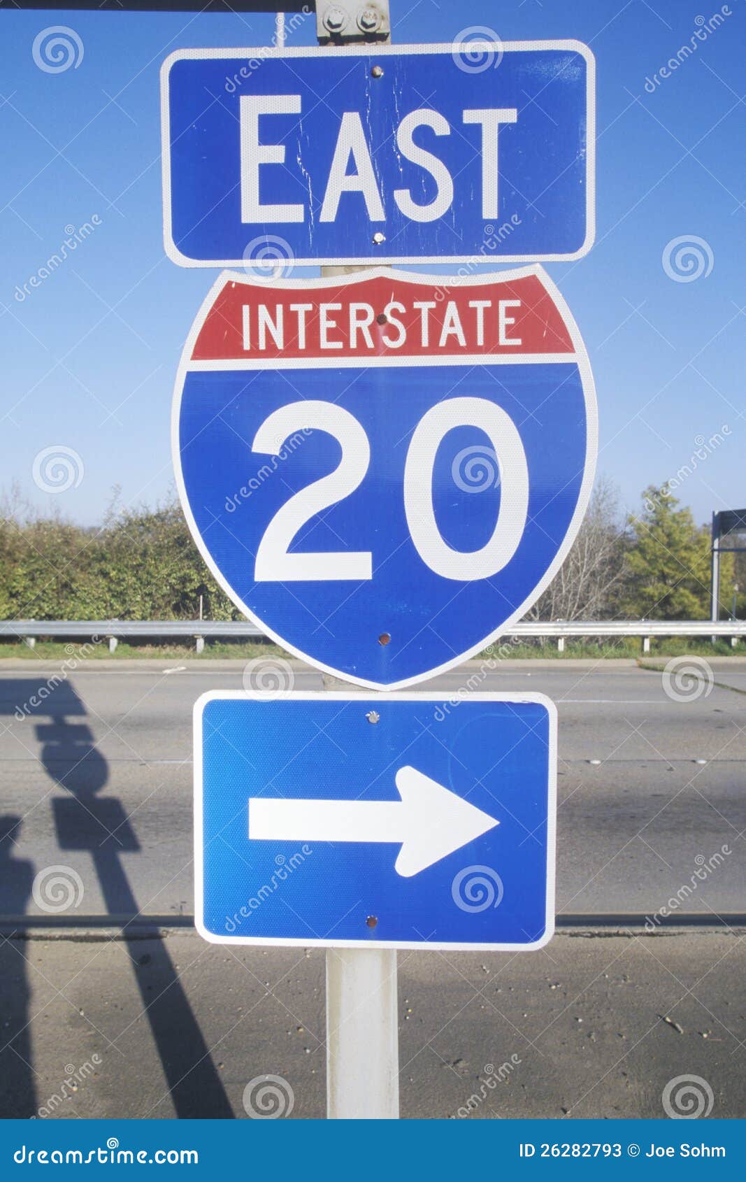 Interstate Highway 20 East stock image. Image of transportation - 26282793