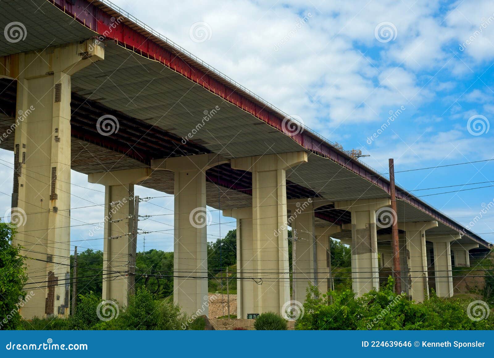Interstate Highway Bridge Work Near Cleveland Ohio Stock Photo - Image ...