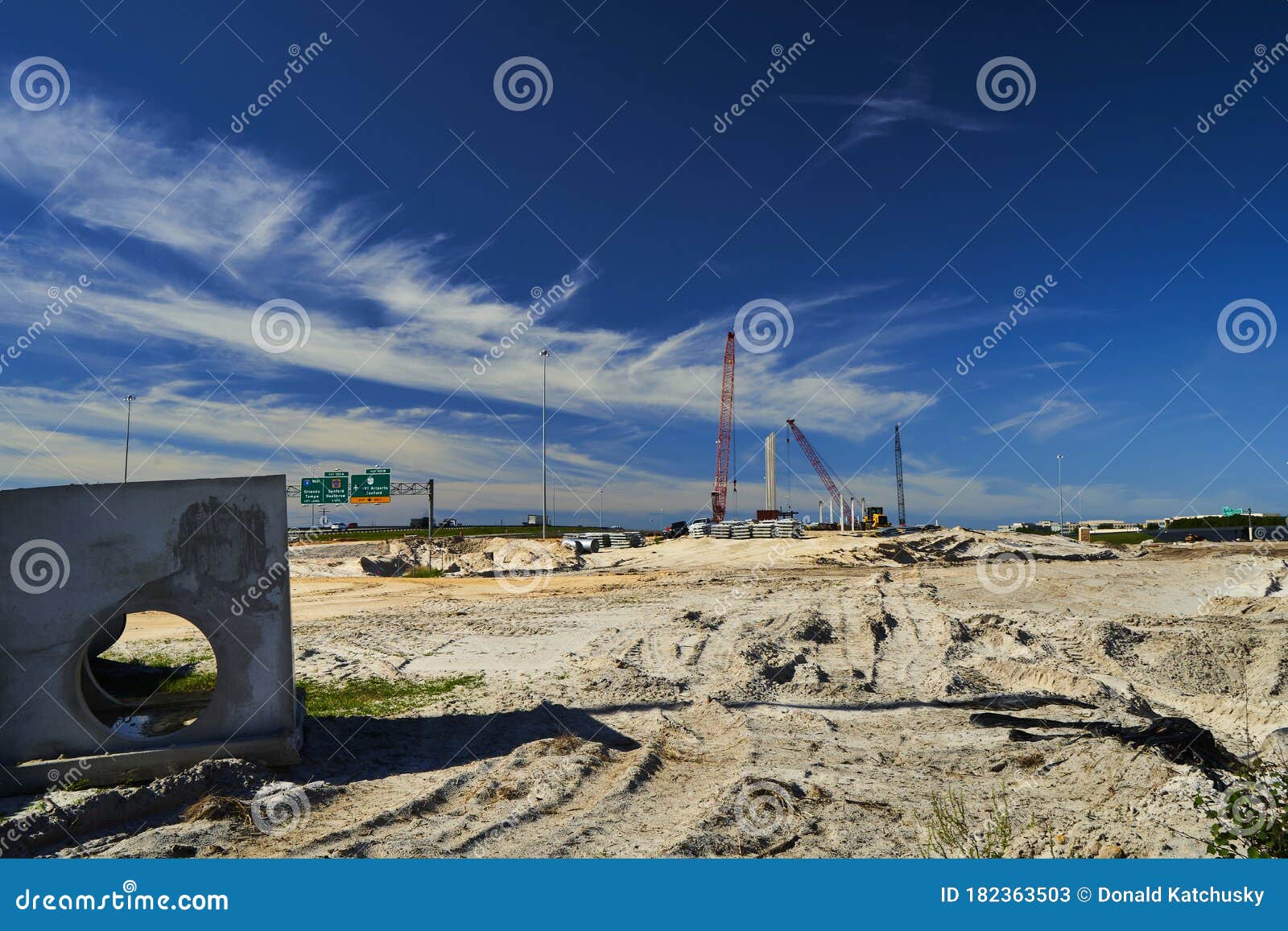 Interstate Highway Construction Project Stock Image - Image of central ...