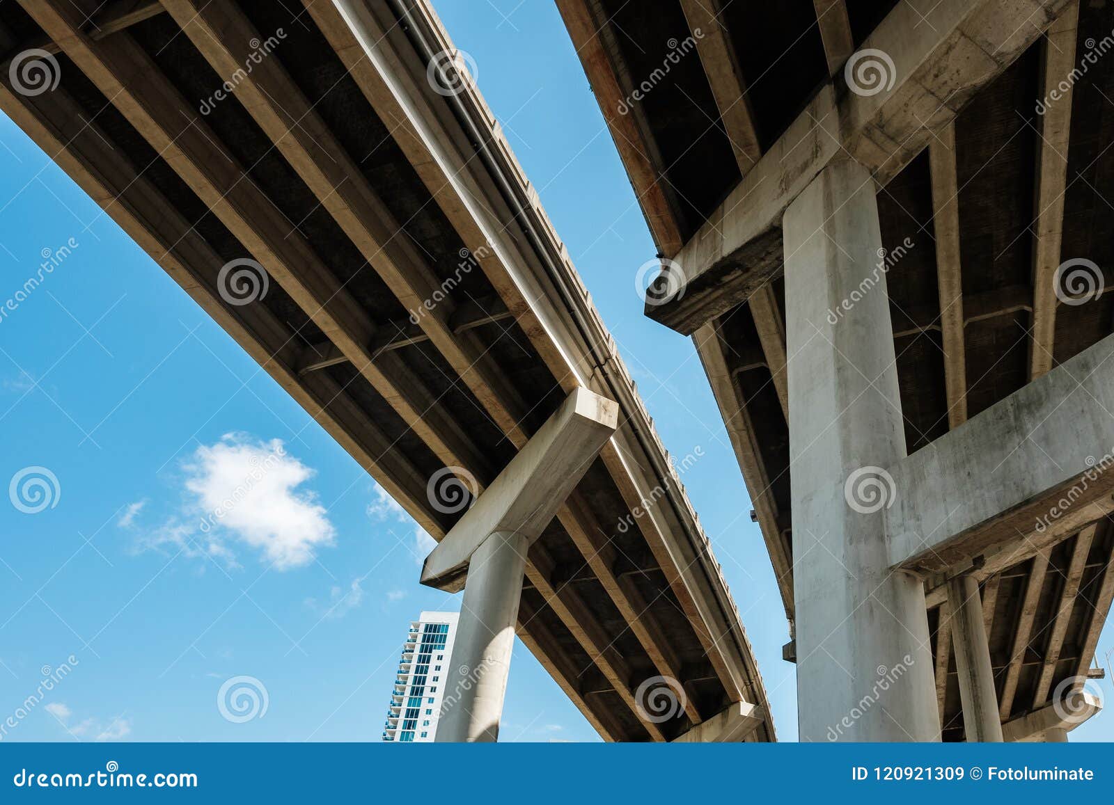 Interstate Highway Overpass Stock Image - Image of engineering, road ...