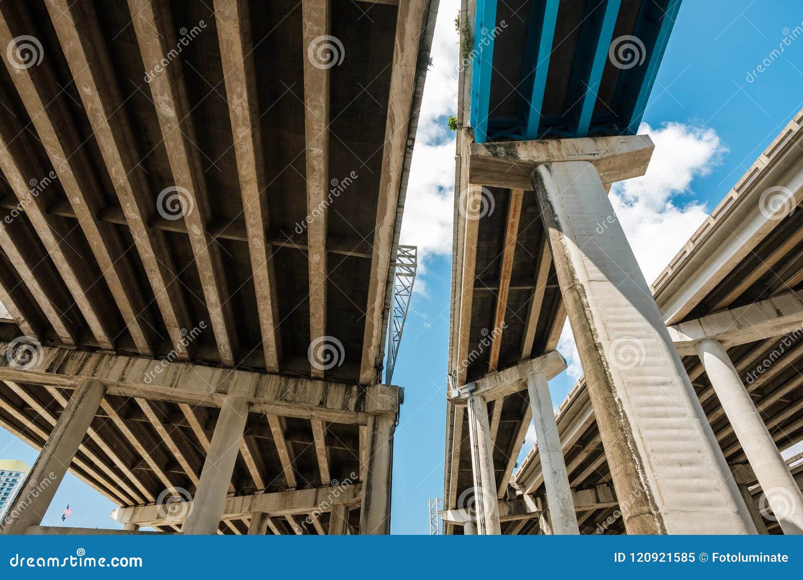 Interstate Highway Overpass Stock Image - Image of construction, five ...