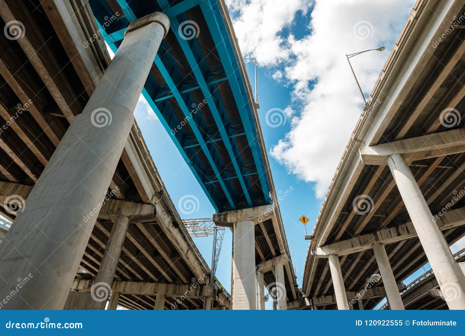 Interstate Highway Overpass Stock Image - Image of design, construction ...