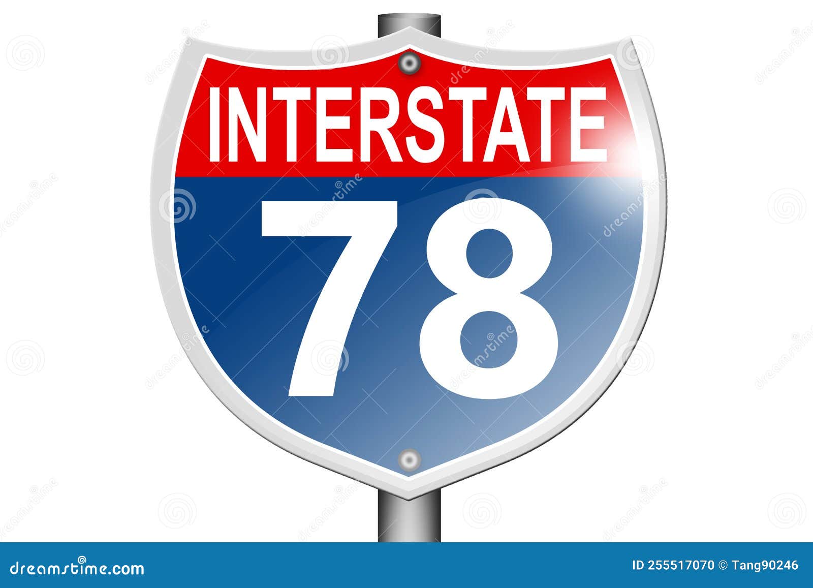 Interstate Highway 78 Road Sign Isolated on White Background Stock ...