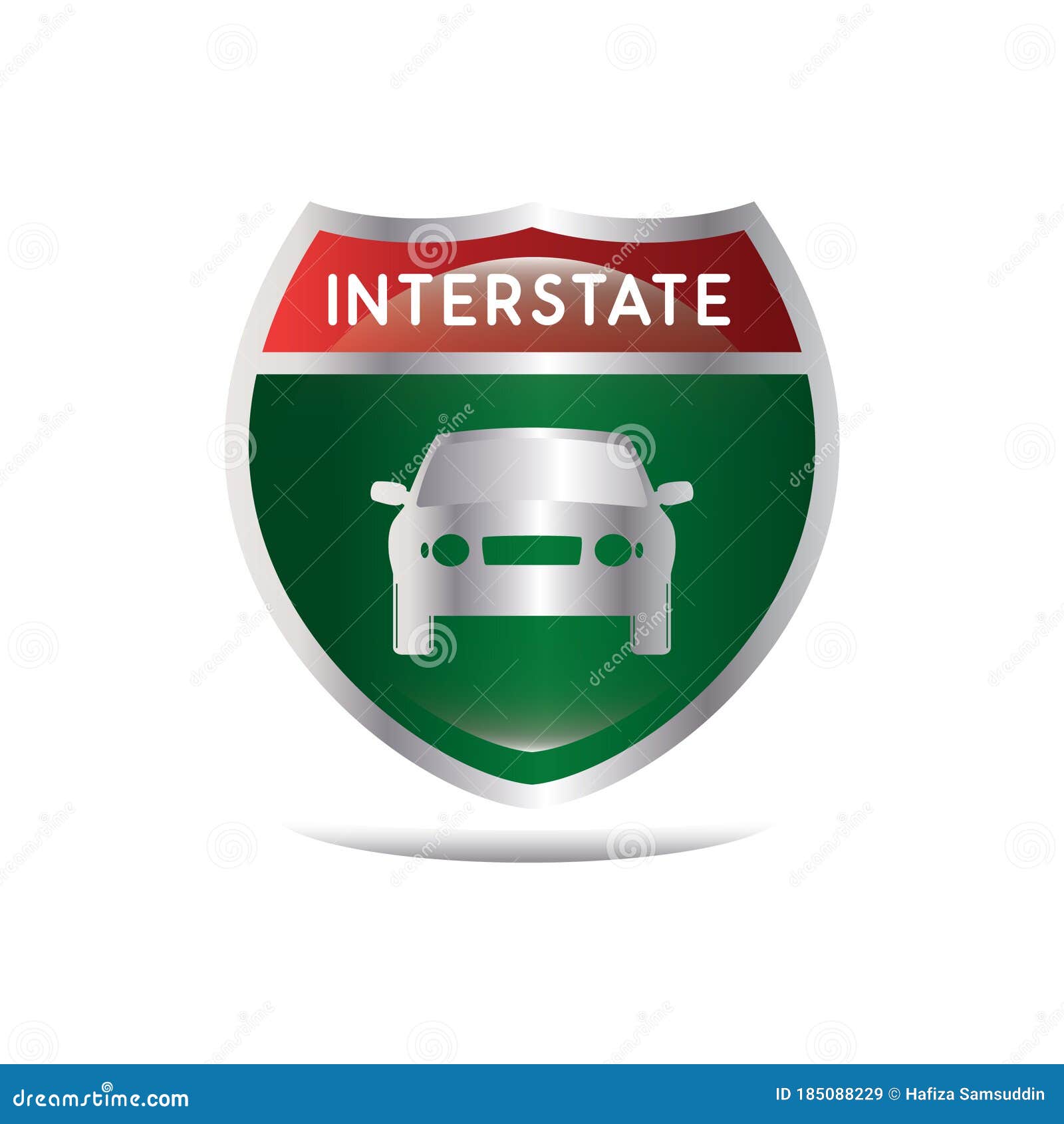 Interstate Highway Sign. Vector Illustration Decorative Design Stock ...