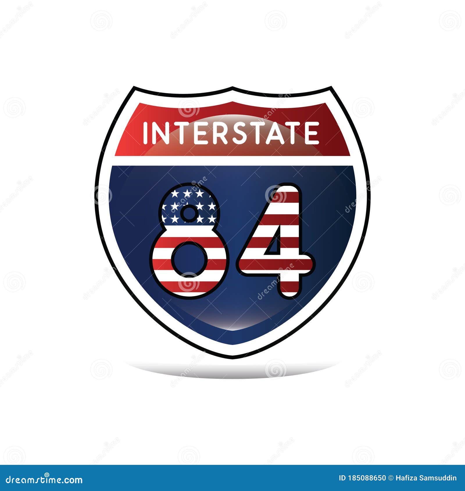 Interstate 84 Highway Sign. Vector Illustration Decorative Design Stock ...