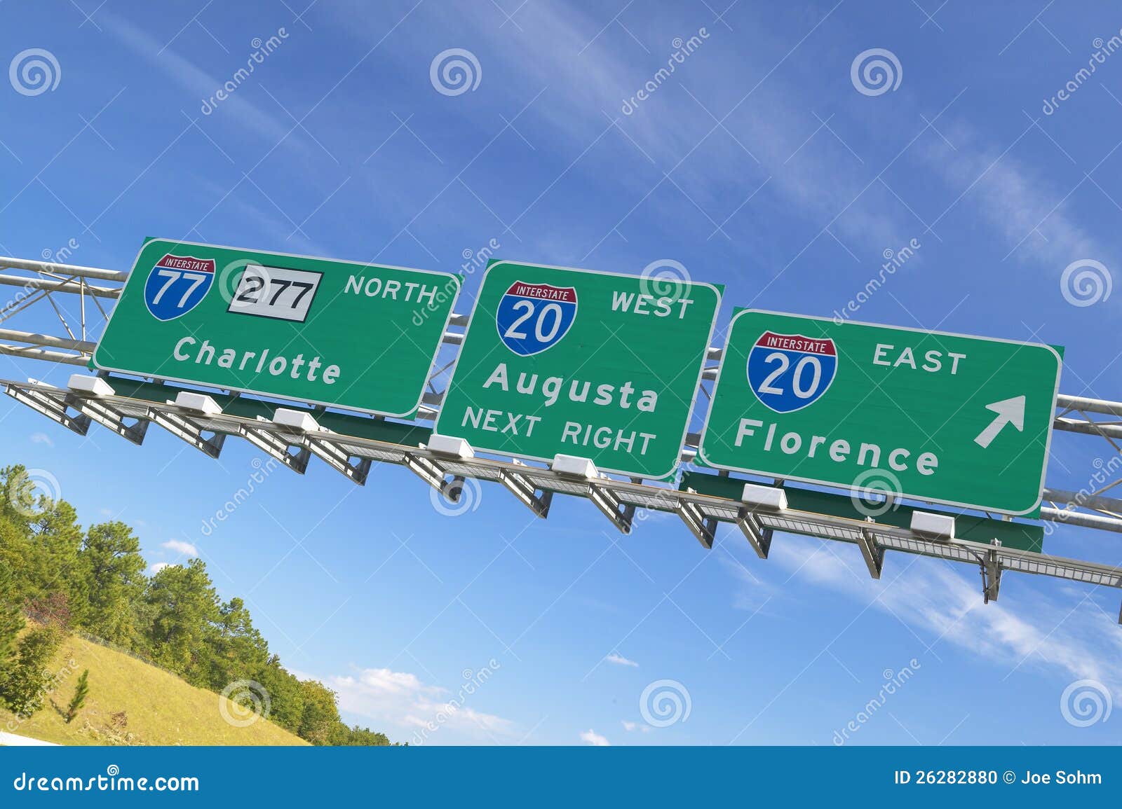 Interstate Highway Signs stock photo. Image of augusta - 26282880