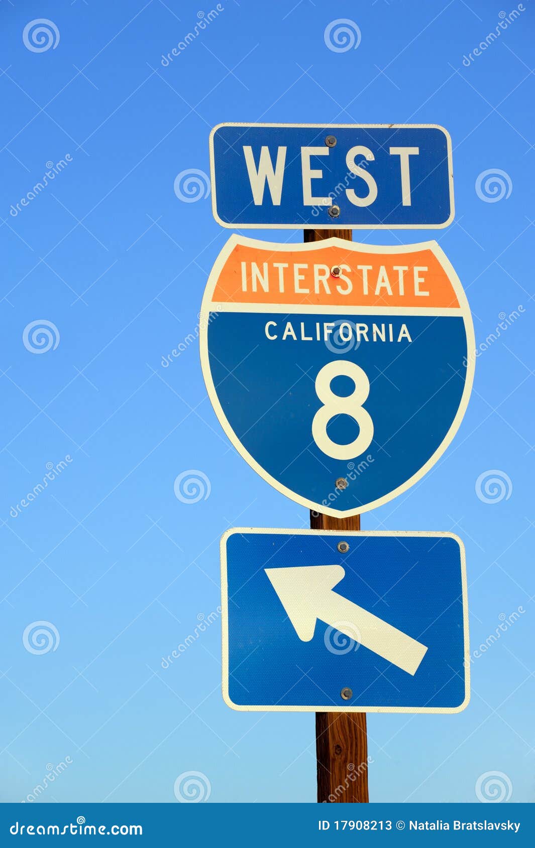 Interstate I-8 stock image. Image of west, freeway, directional - 17908213