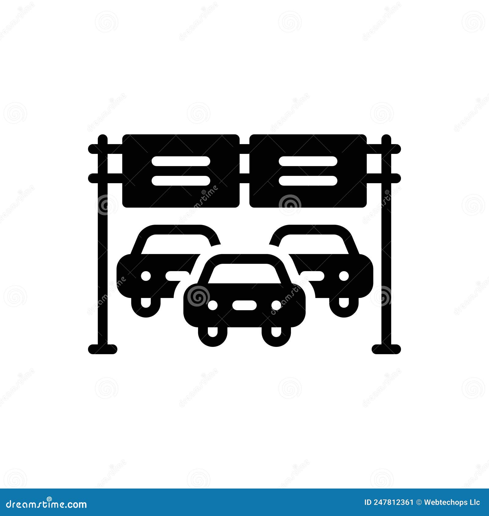 Black Solid Icon for Interstate, Roadway and State Stock Vector ...