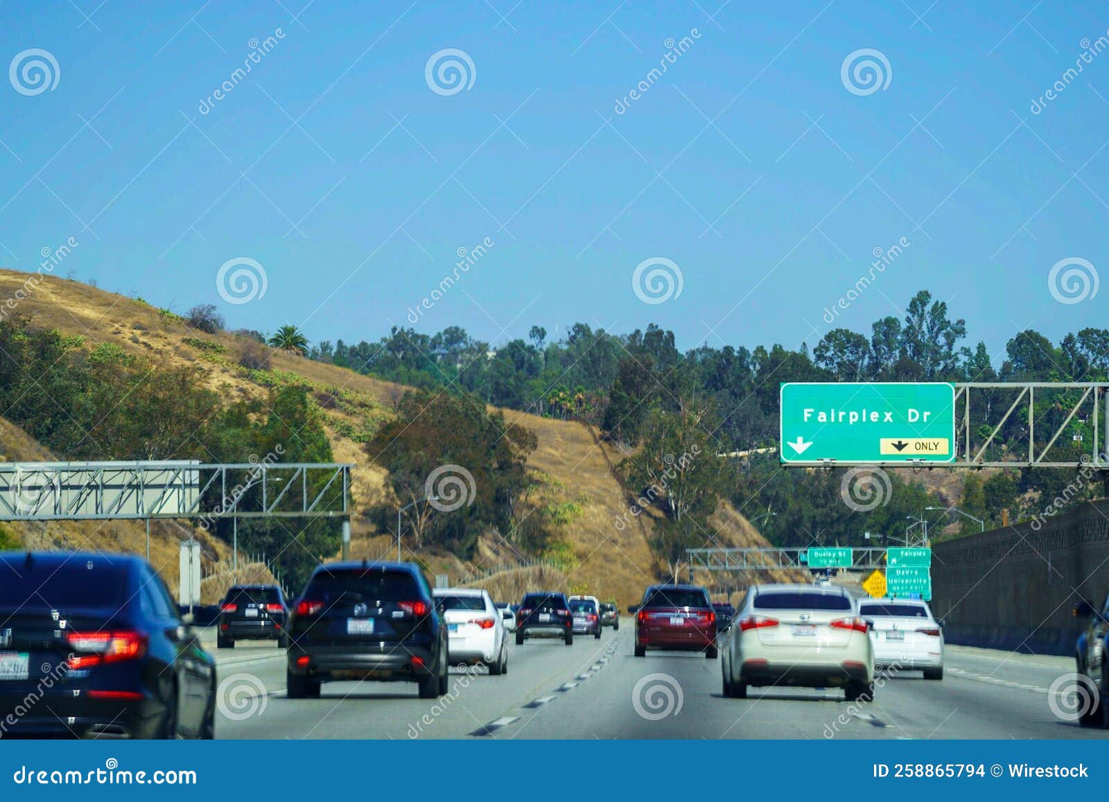 Interstate 10 Pomona California Open Highway. Pomona, USA Editorial ...