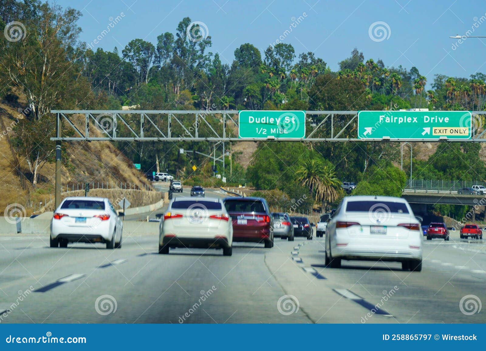 Interstate 10 Pomona California Open Highway. Pomona, USA Editorial ...