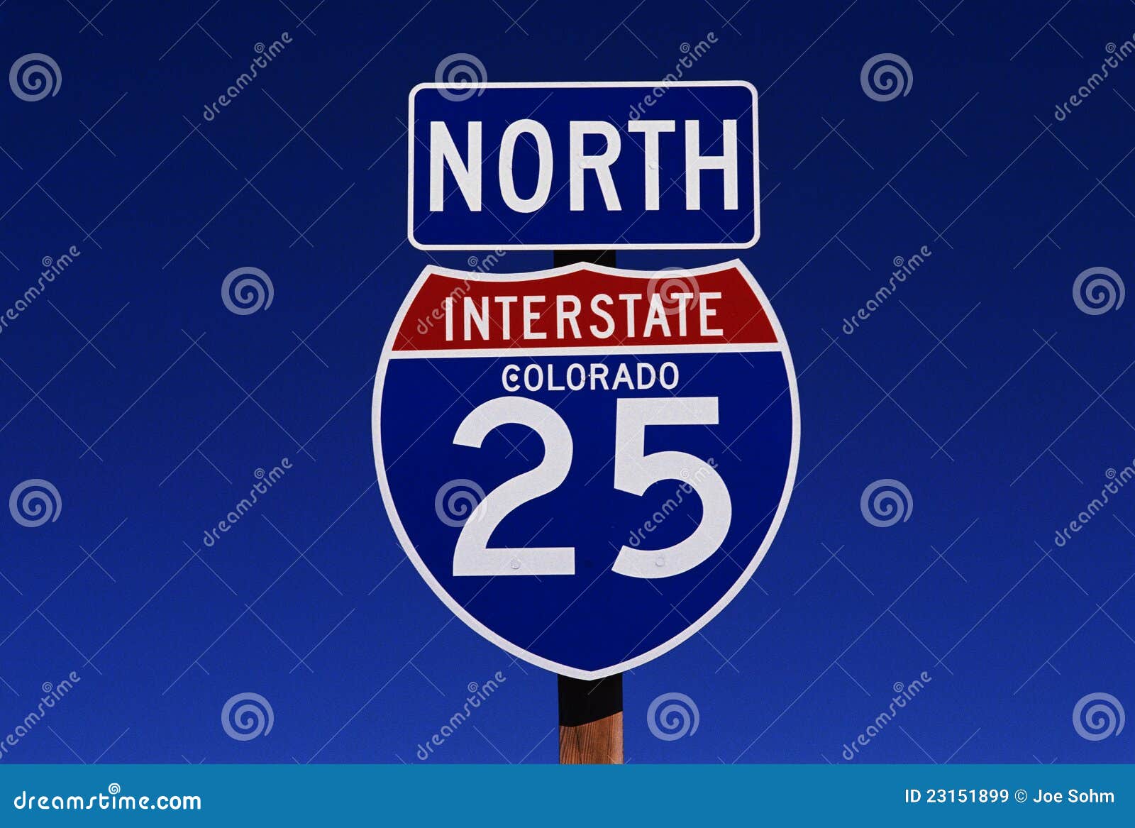 Interstate Road Sign in Colorado Stock Image - Image of highway ...