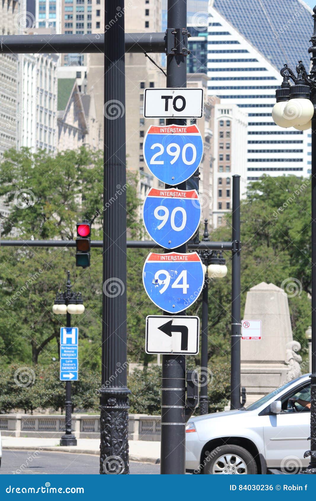 Interstate Road Signs With Directional Arrows Royalty-Free Stock Image ...