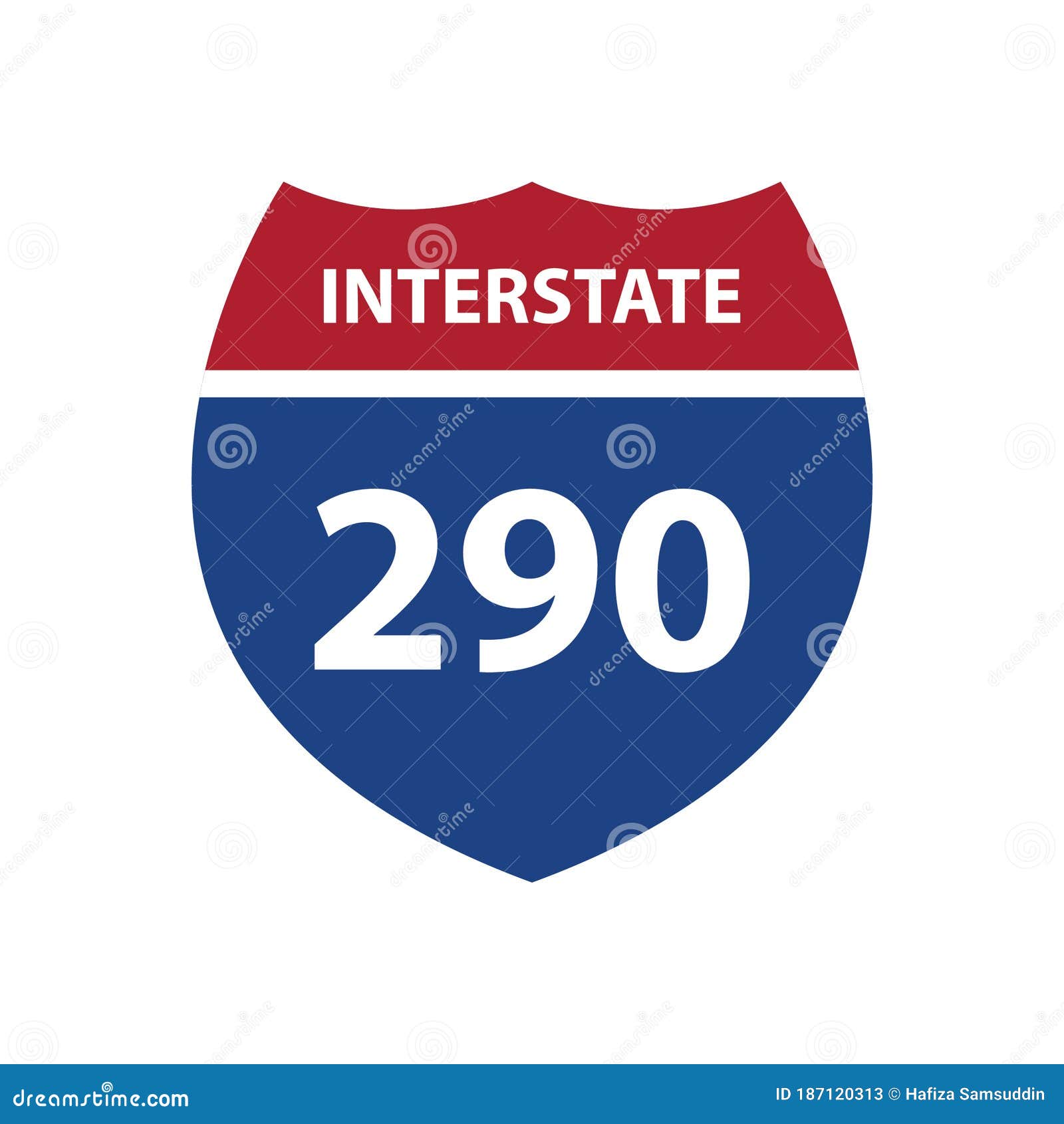 Interstate 290 Road Sign. Vector Illustration Decorative Design Stock ...