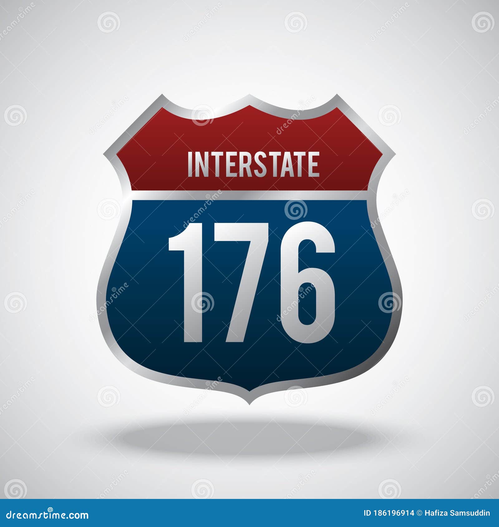 Interstate 176 Route Marker. Vector Illustration Decorative Design ...