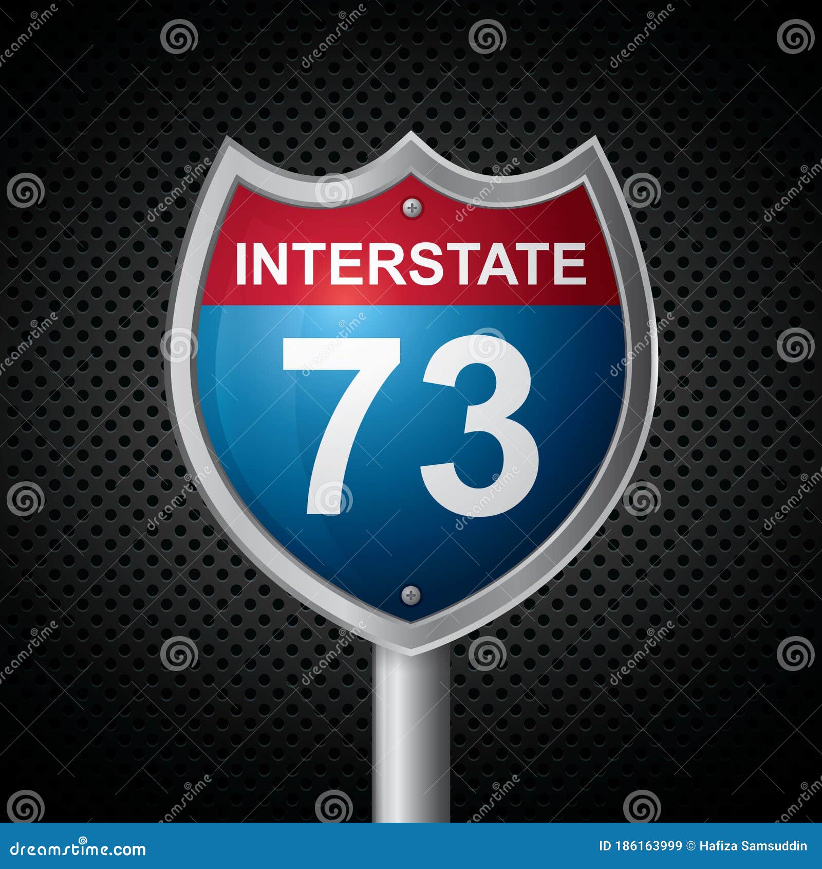 Interstate 73 Route Sign. Vector Illustration Decorative Design Stock ...