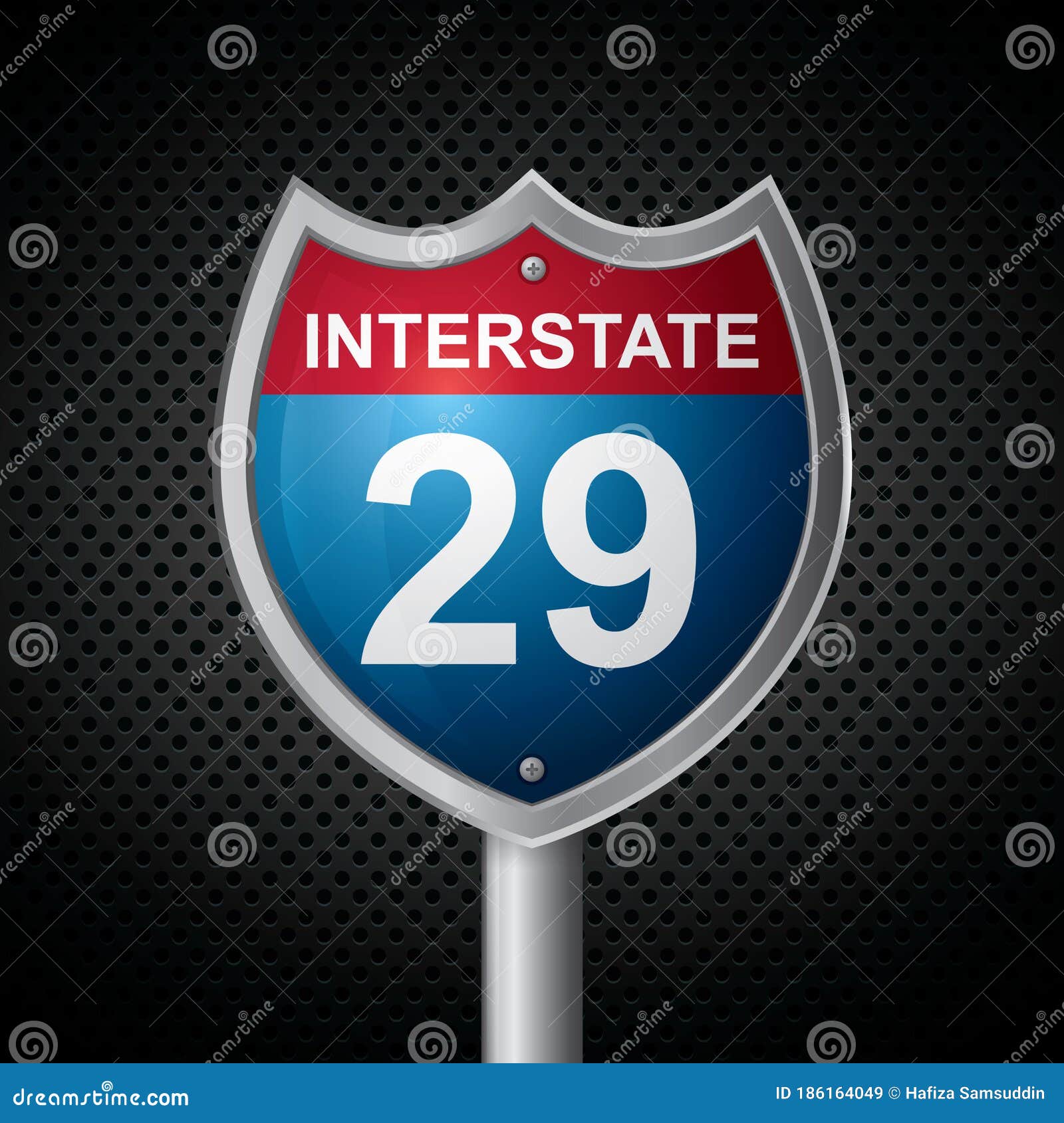 Interstate 29 Route Sign. Vector Illustration Decorative Design Stock ...