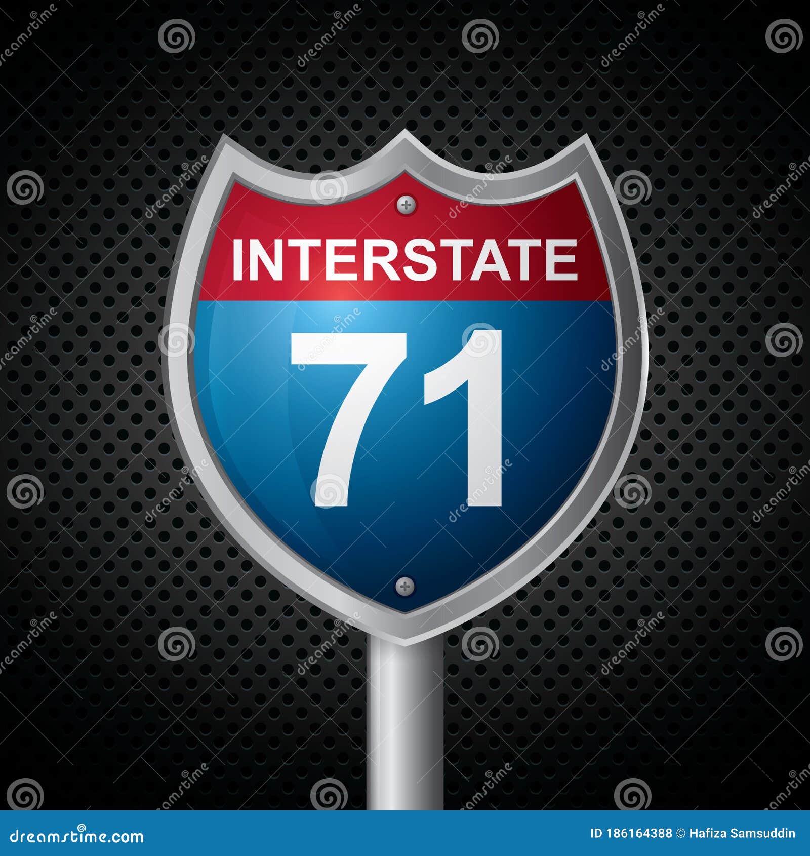Interstate 71 Route Sign. Vector Illustration Decorative Design Stock ...