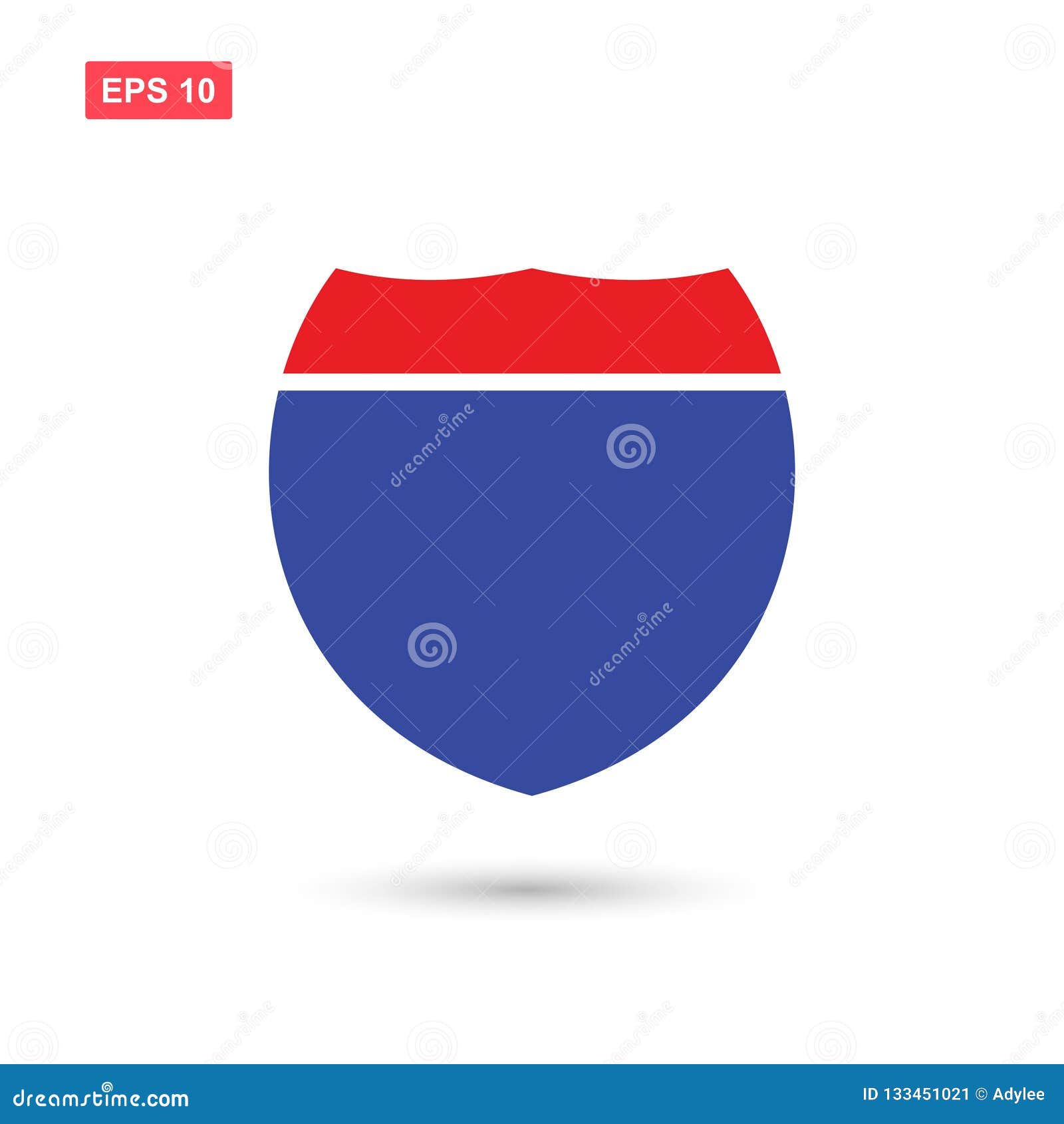 Interstate Shield Sign Vector Isolated Stock Vector - Illustration of ...