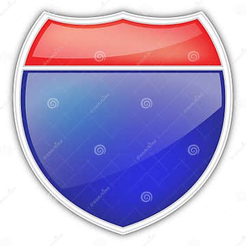 Interstate sign stock vector. Illustration of roadside - 16432745