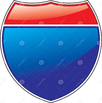 Interstate sign stock vector. Illustration of blank, metal - 5983308