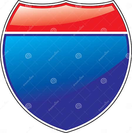 Interstate sign stock vector. Illustration of blank, metal - 5983308