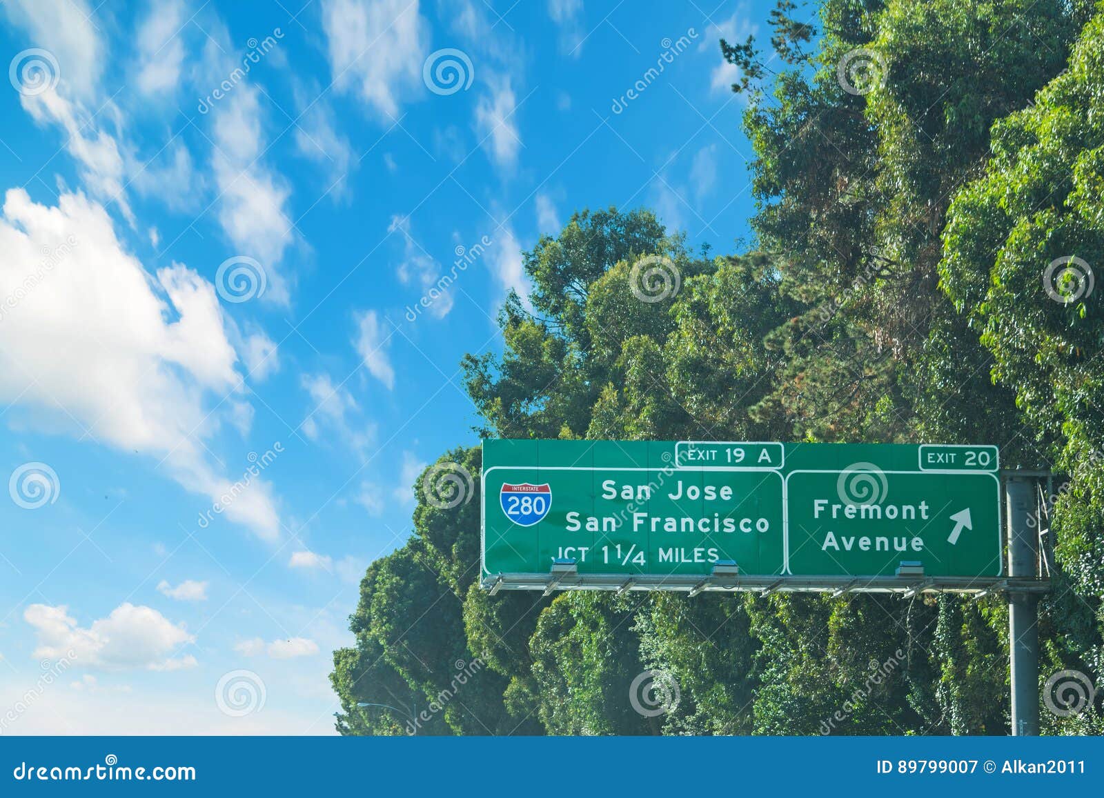 Interstate 280 Sign in California Stock Image - Image of california ...