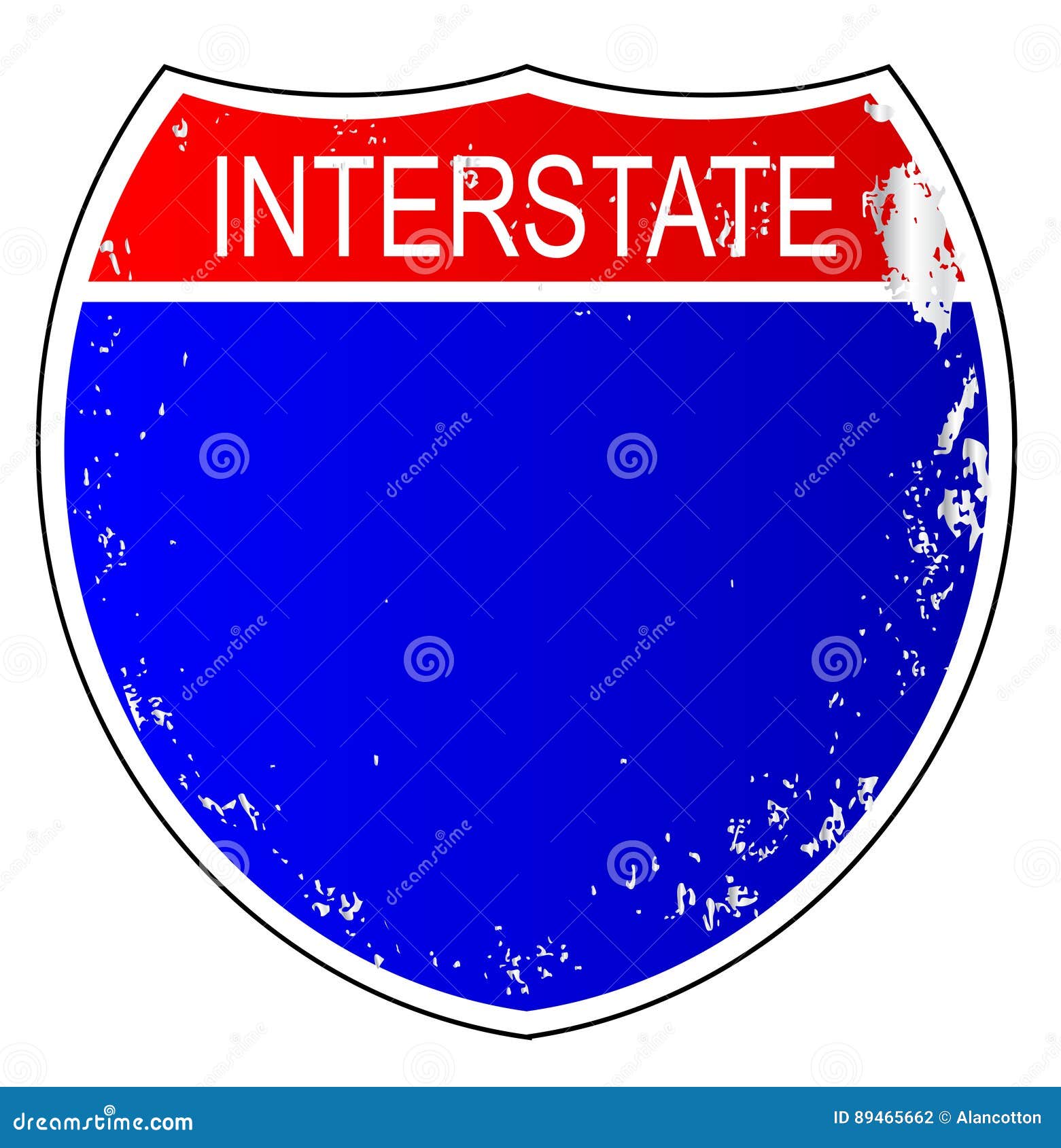Interstate Sign Isolated stock vector. Illustration of isolated - 89465662