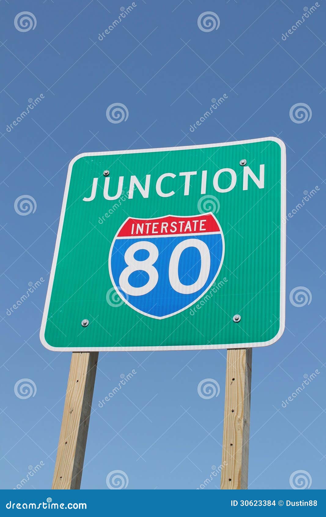 Interstate 80 Sign stock photo. Image of iowa, post, illinois - 30623384